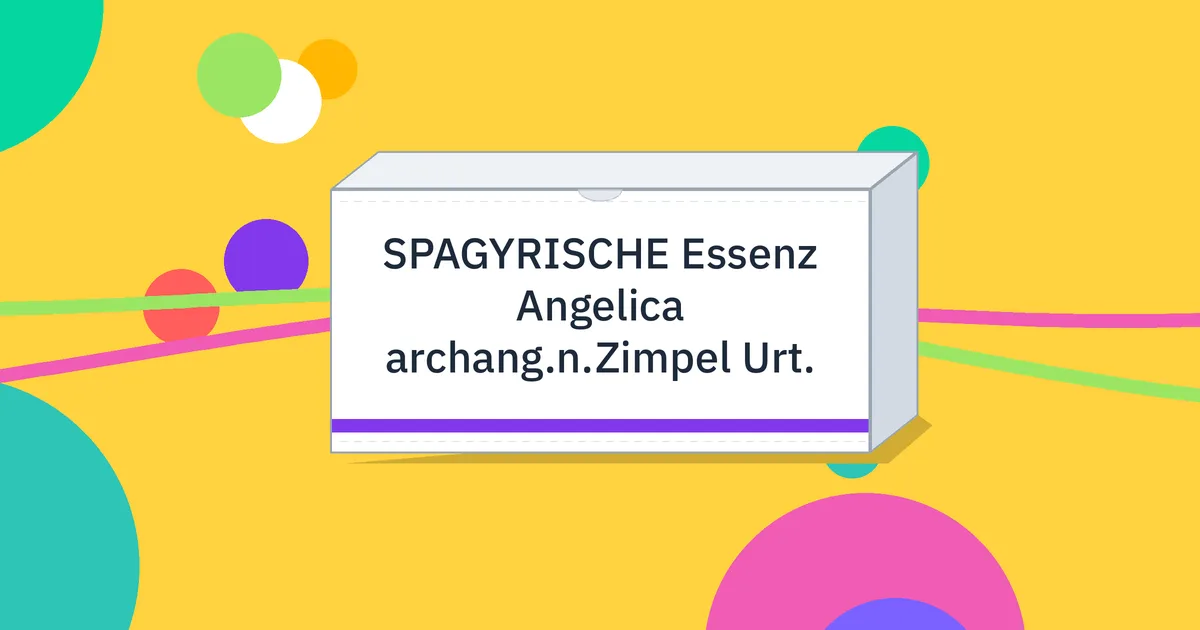 Symbolbild: Packung mit der Aufschrift SPAGYRISCHE Essenz Angelica archang.n.Zimpel Urt. (PZN 11137280) – Verfügbarkeit und Bezug in Apotheken in Frankfurt am Main