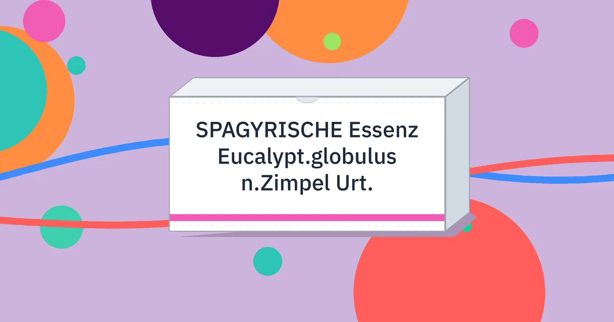 Symbolbild: Packung mit der Aufschrift SPAGYRISCHE Essenz Eucalypt.globulus n.Zimpel Urt. (PZN 18097365) – Verfügbarkeit und Bezug in Apotheken in Frankfurt am Main