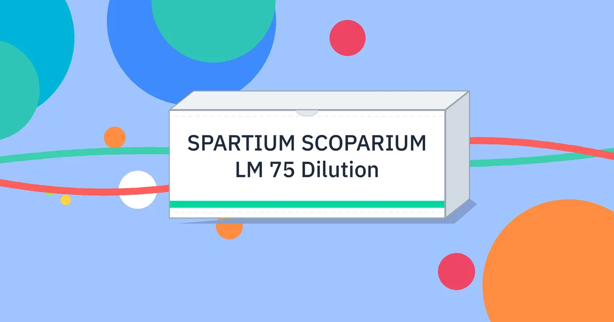 Symbolbild: Packung mit der Aufschrift SPARTIUM SCOPARIUM LM 75 Dilution (PZN 13194980) – Verfügbarkeit und Bezug in Apotheken in Frankfurt am Main