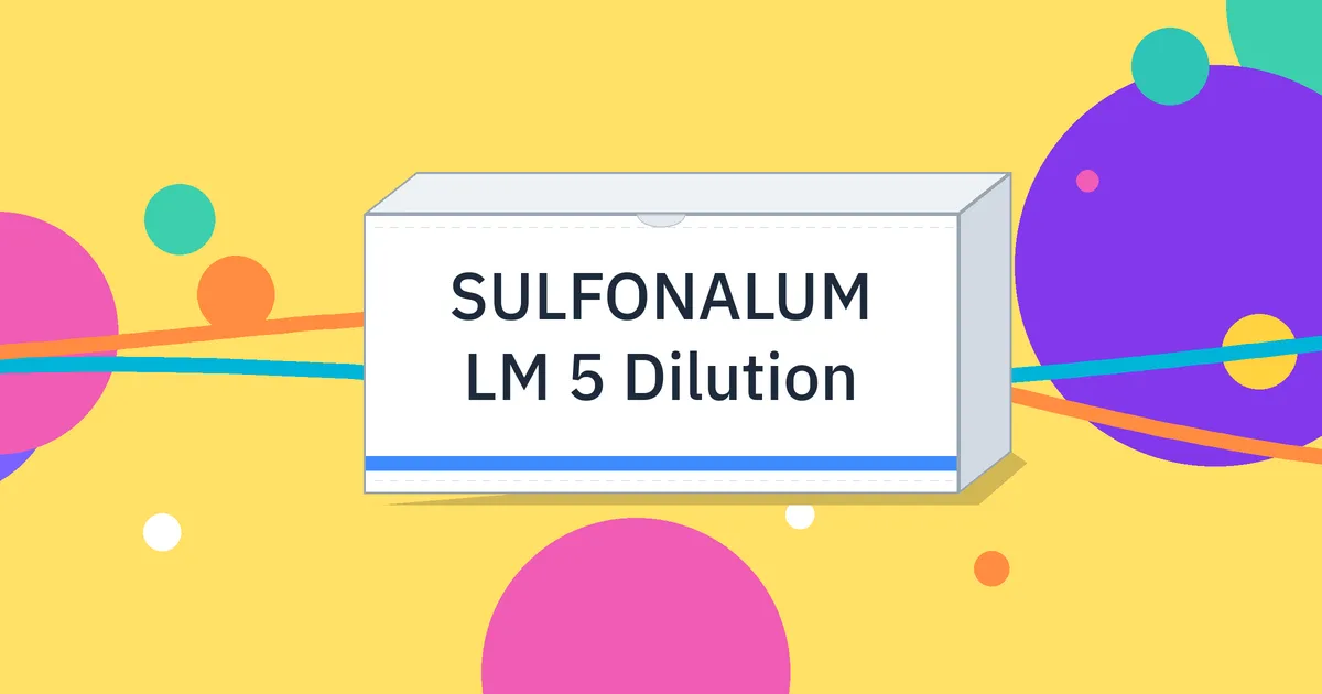 Symbolbild: Packung mit der Aufschrift SULFONALUM LM 5 Dilution (PZN 13209434) – Verfügbarkeit und Bezug in Apotheken in Frankfurt am Main