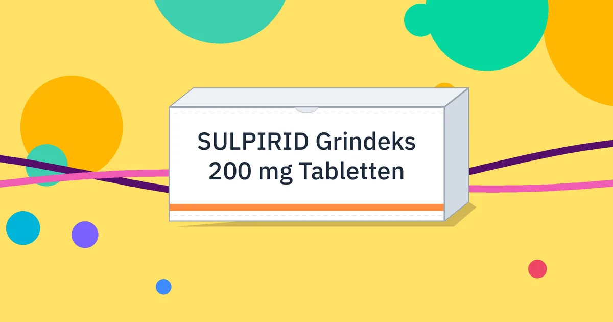 Symbolbild: Packung mit der Aufschrift SULPIRID Grindeks 200 mg Tabletten (PZN 19361025) – Verfügbarkeit und Bezug in Apotheken in Frankfurt am Main