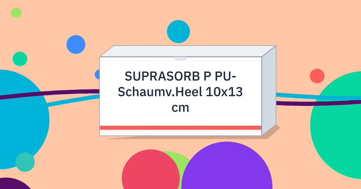 Symbolbild: Packung mit der Aufschrift SUPRASORB P PU-Schaumv.Heel 10x13 cm (PZN 20595828) – Verfügbarkeit und Bezug in Apotheken in Frankfurt am Main