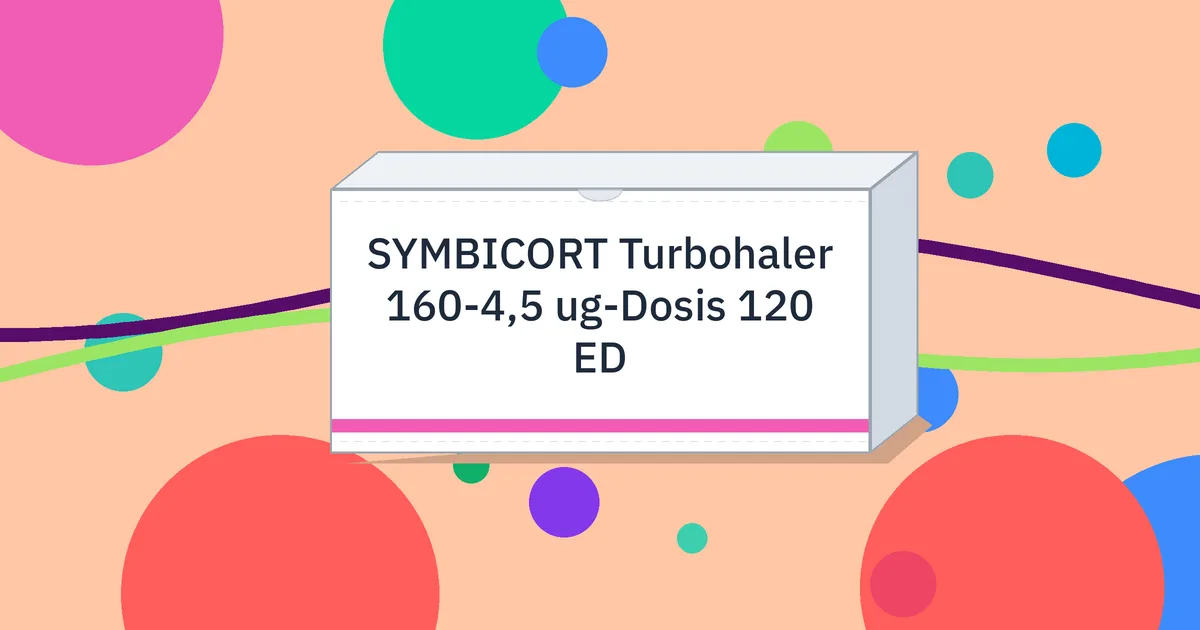 Symbolbild: Packung mit der Aufschrift SYMBICORT Turbohaler 160-4,5 ug-Dosis 120 ED (PZN 14227173) – Verfügbarkeit und Bezug in Apotheken in Frankfurt am Main