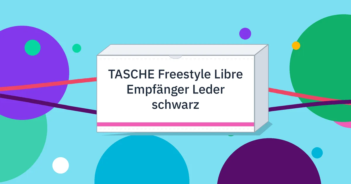 Symbolbild: Packung mit der Aufschrift TASCHE Freestyle Libre Empfänger Leder schwarz (PZN 15391041) – Verfügbarkeit und Bezug in Apotheken in Frankfurt am Main