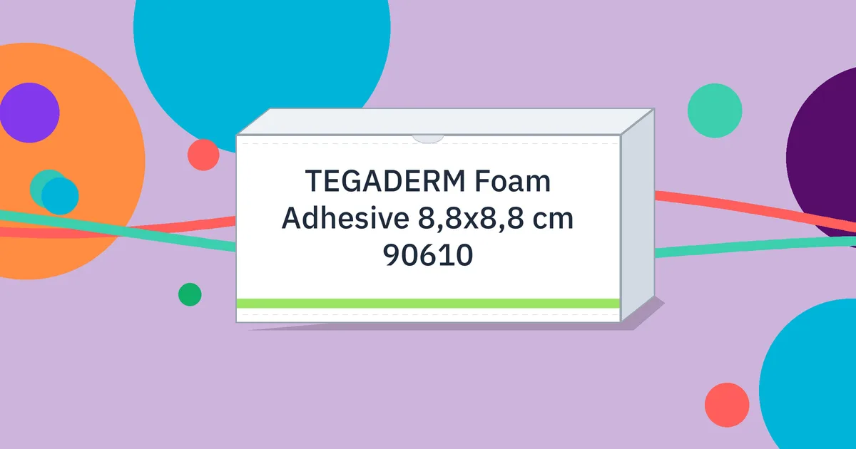 Symbolbild: Packung mit der Aufschrift TEGADERM Foam Adhesive 8,8x8,8 cm 90610 (PZN 13902282) – Verfügbarkeit und Bezug in Apotheken in Frankfurt am Main