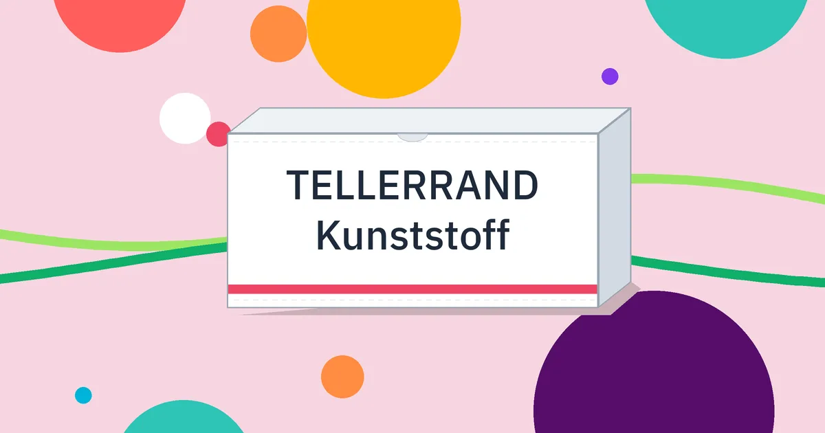 Symbolbild: Packung mit der Aufschrift TELLERRAND Kunststoff (PZN 10853011) – Verfügbarkeit und Bezug in Apotheken in Frankfurt am Main
