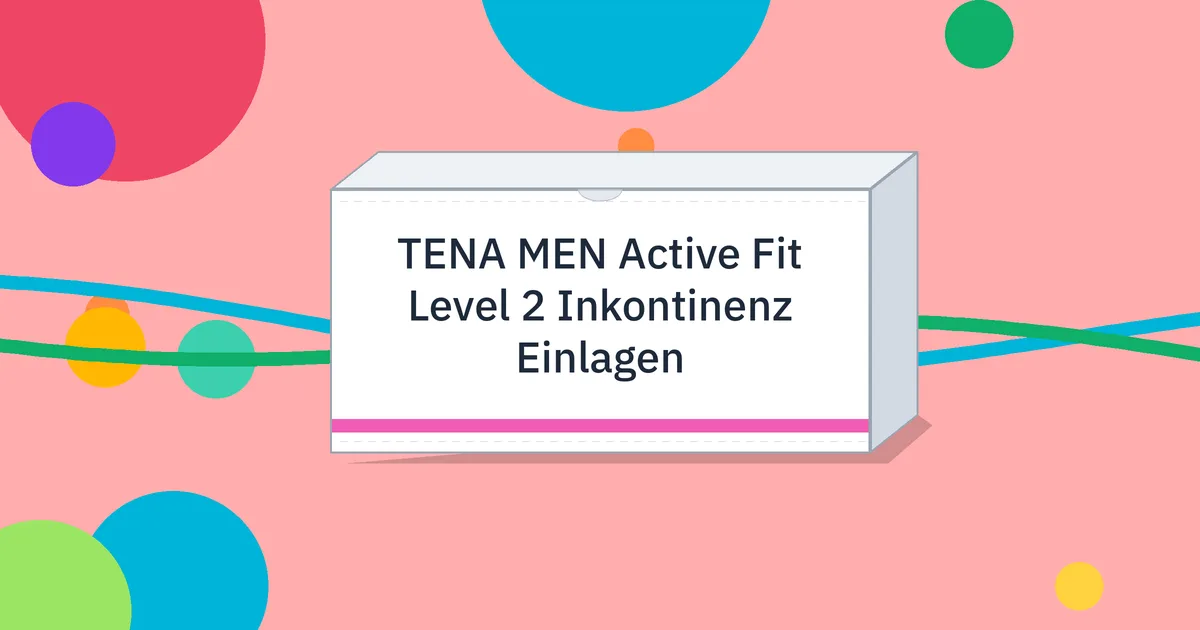 Symbolbild: Packung mit der Aufschrift TENA MEN Active Fit Level 2 Inkontinenz Einlagen (PZN 17981746) – Verfügbarkeit und Bezug in Apotheken in Frankfurt am Main