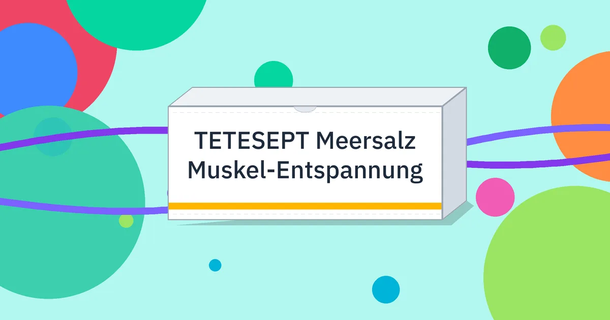 Symbolbild: Packung mit der Aufschrift TETESEPT Meersalz Muskel-Entspannung (PZN 18036151) – Verfügbarkeit und Bezug in Apotheken in Frankfurt am Main