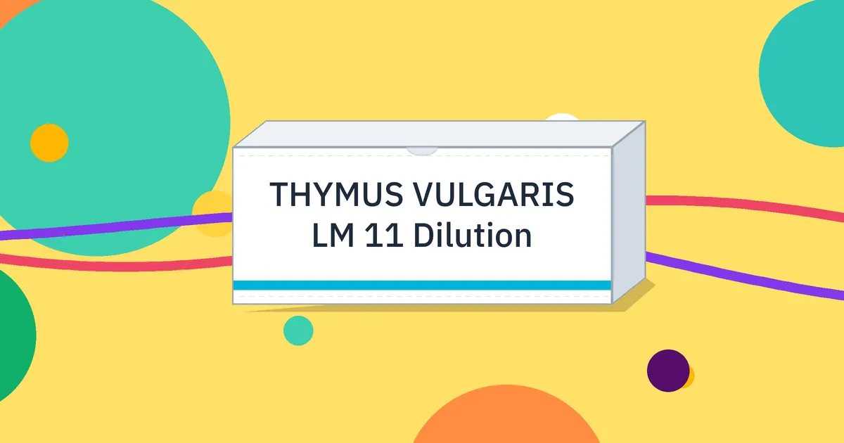 Symbolbild: Packung mit der Aufschrift THYMUS VULGARIS LM 11 Dilution (PZN 13223405) – Verfügbarkeit und Bezug in Apotheken in Frankfurt am Main