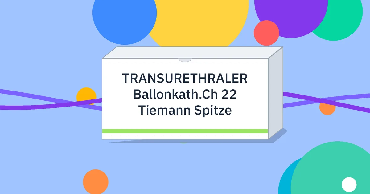 Symbolbild: Packung mit der Aufschrift TRANSURETHRALER Ballonkath.Ch 22 Tiemann Spitze (PZN 09061405) – Verfügbarkeit und Bezug in Apotheken in Frankfurt am Main