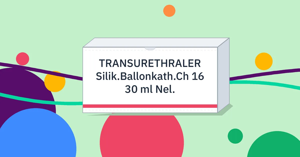 Symbolbild: Packung mit der Aufschrift TRANSURETHRALER Silik.Ballonkath.Ch 16 30 ml Nel. (PZN 10981602) – Verfügbarkeit und Bezug in Apotheken in Frankfurt am Main