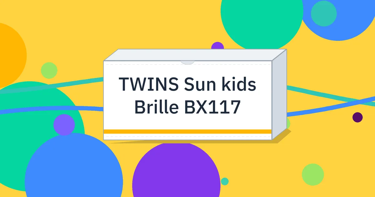 Symbolbild: Packung mit der Aufschrift TWINS Sun kids Brille BX117 (PZN 13344681) – Verfügbarkeit und Bezug in Apotheken in Frankfurt am Main