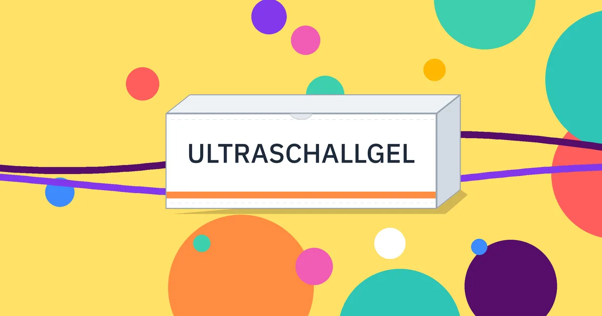Symbolbild: Packung mit der Aufschrift ULTRASCHALLGEL (PZN 01040846) – Verfügbarkeit und Bezug in Apotheken in Frankfurt am Main