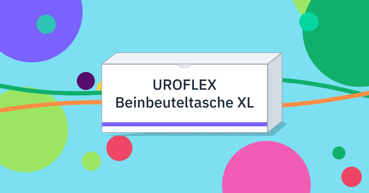 Symbolbild: Packung mit der Aufschrift UROFLEX Beinbeuteltasche XL (PZN 19892538) – Verfügbarkeit und Bezug in Apotheken in Frankfurt am Main