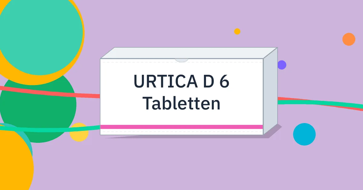 Symbolbild: Packung mit der Aufschrift URTICA D 6 Tabletten (PZN 02808410) – Verfügbarkeit und Bezug in Apotheken in Frankfurt am Main