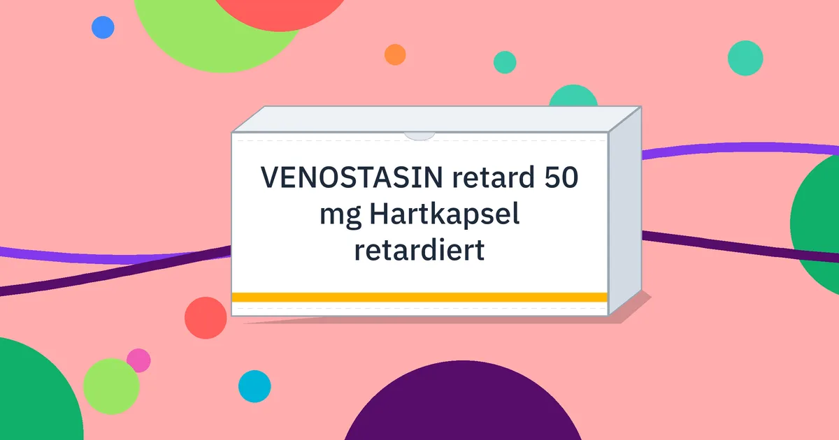 Symbolbild: Packung mit der Aufschrift VENOSTASIN retard 50 mg Hartkapsel retardiert (PZN 08862652) – Verfügbarkeit und Bezug in Apotheken in Frankfurt am Main