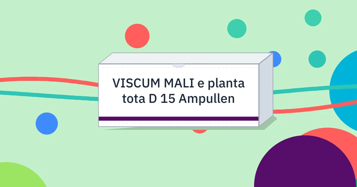 Symbolbild: Packung mit der Aufschrift VISCUM MALI e planta tota D 15 Ampullen (PZN 03358558) – Verfügbarkeit und Bezug in Apotheken in Frankfurt am Main