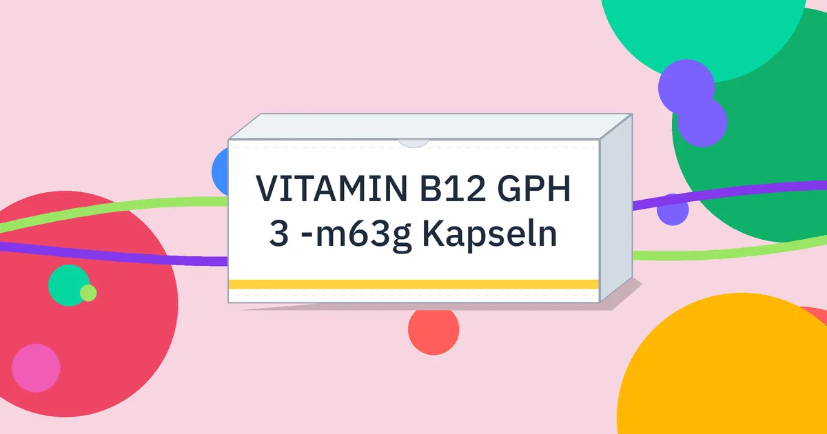 Symbolbild: Packung mit der Aufschrift VITAMIN B12 GPH 3 -m63g Kapseln (PZN 02554151) – Verfügbarkeit und Bezug in Apotheken in Frankfurt am Main