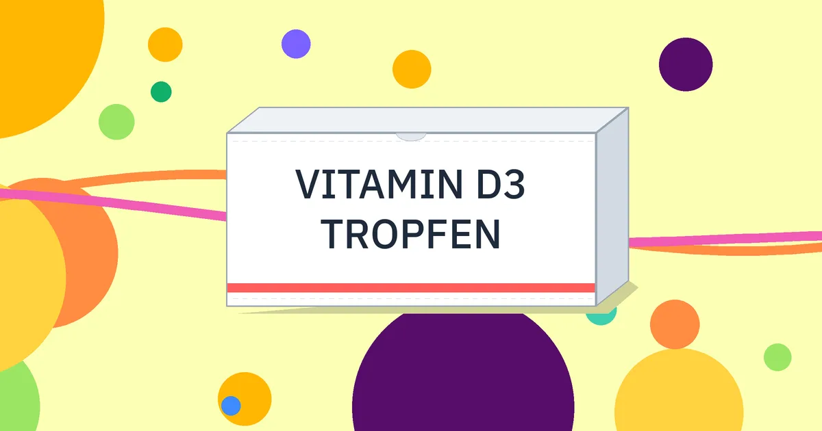 Symbolbild: Packung mit der Aufschrift VITAMIN D3 TROPFEN (PZN 11604362) – Verfügbarkeit und Bezug in Apotheken in Frankfurt am Main