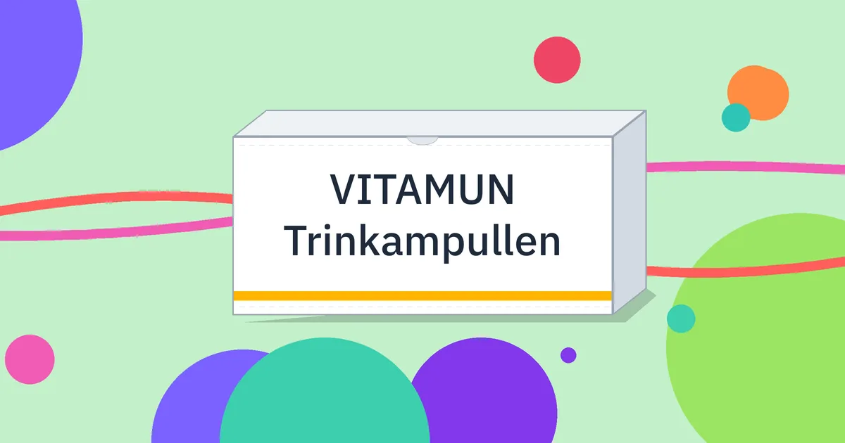 Symbolbild: Packung mit der Aufschrift VITAMUN Trinkampullen (PZN 00889137) – Verfügbarkeit und Bezug in Apotheken in Frankfurt am Main