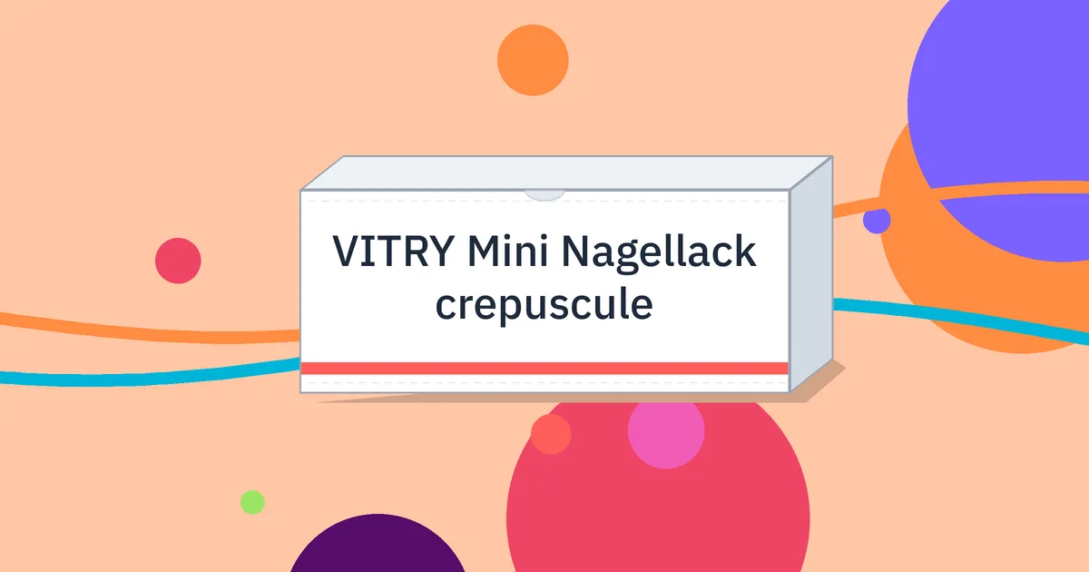 Symbolbild: Packung mit der Aufschrift VITRY Mini Nagellack crepuscule (PZN 11298623) – Verfügbarkeit und Bezug in Apotheken in Frankfurt am Main
