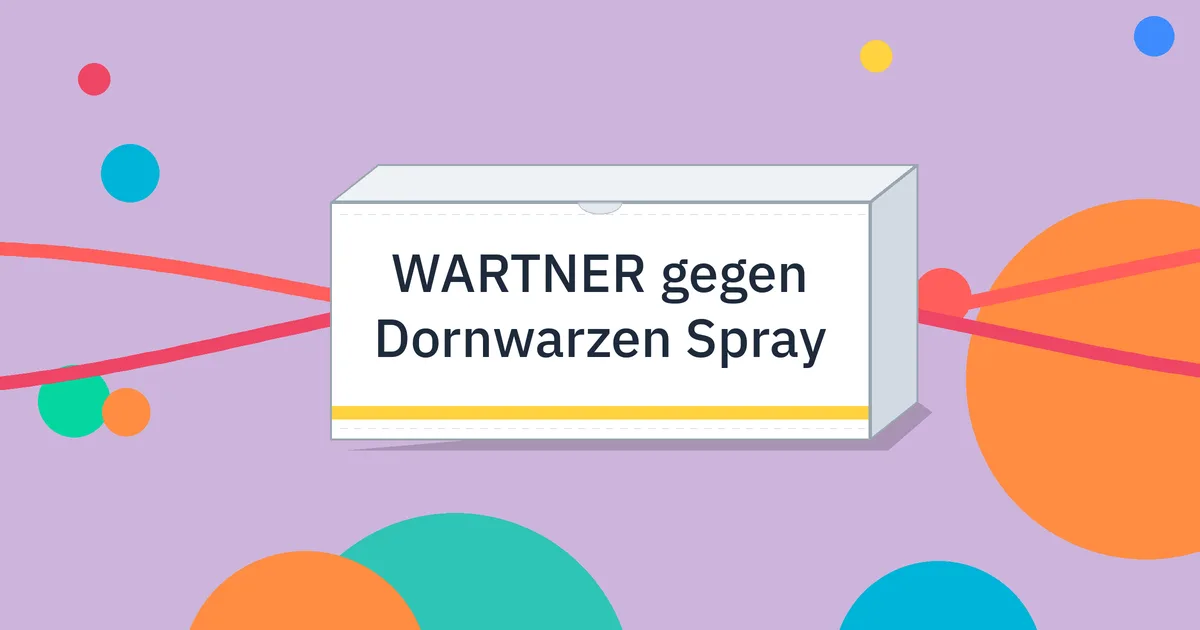 Symbolbild: Packung mit der Aufschrift WARTNER gegen Dornwarzen Spray (PZN 05954773) – Verfügbarkeit und Bezug in Apotheken in Frankfurt am Main