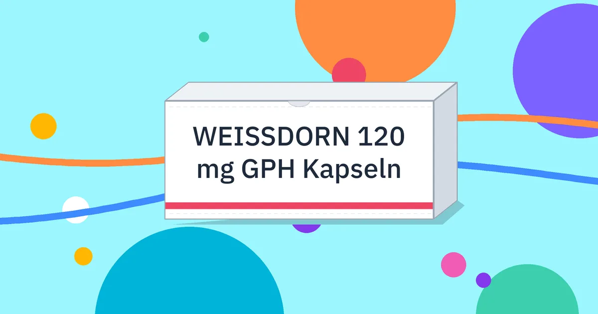 Symbolbild: Packung mit der Aufschrift WEISSDORN 120 mg GPH Kapseln (PZN 03460021) – Verfügbarkeit und Bezug in Apotheken in Frankfurt am Main