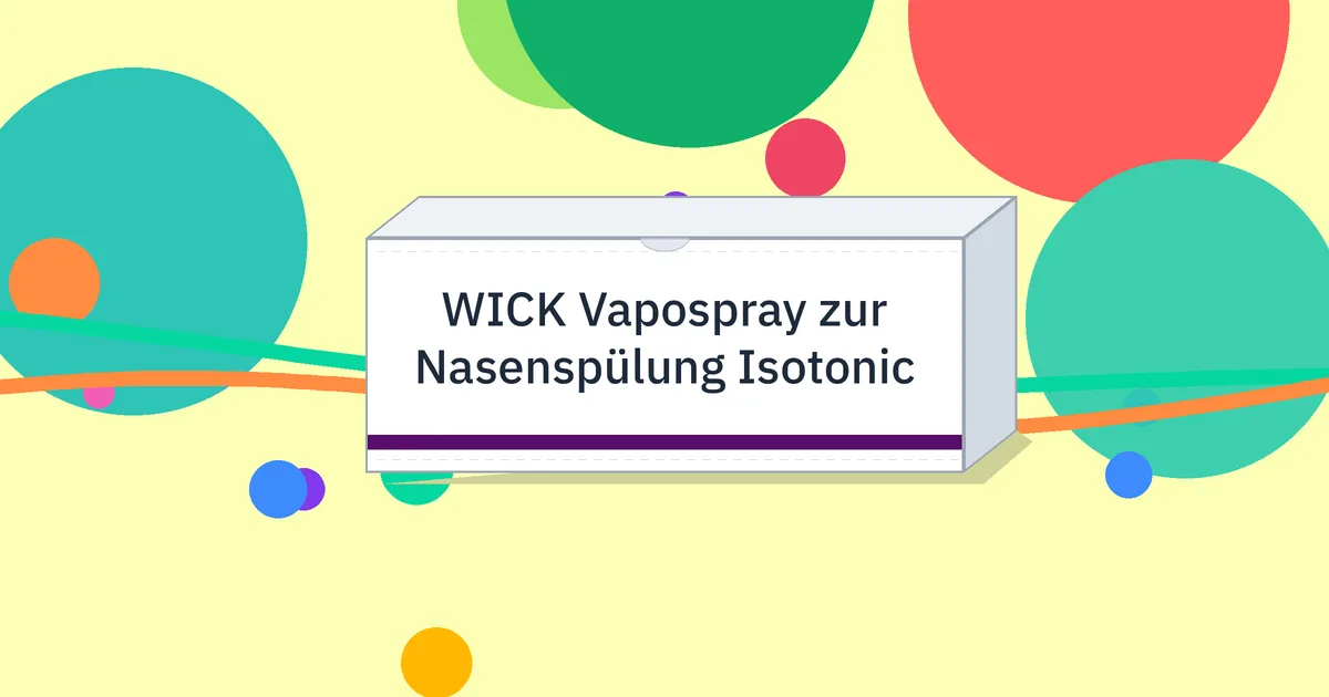 Symbolbild: Packung mit der Aufschrift WICK Vapospray zur Nasenspülung Isotonic (PZN 10200102) – Verfügbarkeit und Bezug in Apotheken in Frankfurt am Main