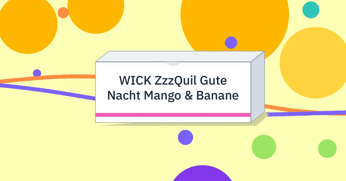 Symbolbild: Packung mit der Aufschrift WICK ZzzQuil Gute Nacht Mango & Banane (PZN 18137478) – Verfügbarkeit und Bezug in Apotheken in Frankfurt am Main