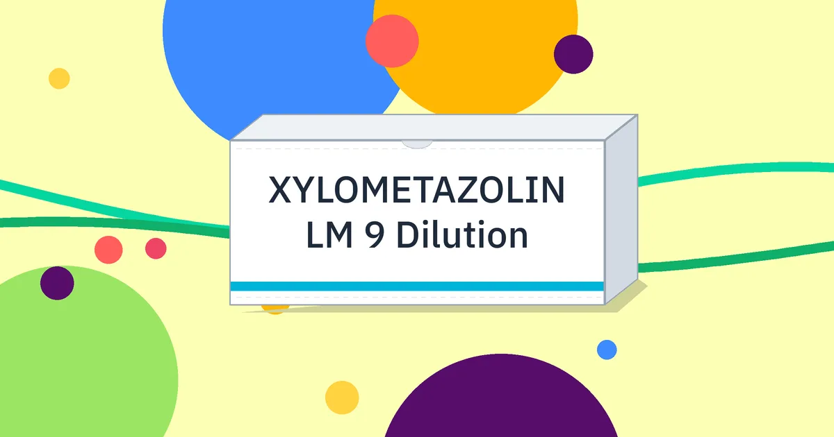 Symbolbild: Packung mit der Aufschrift XYLOMETAZOLIN LM 9 Dilution (PZN 13283206) – Verfügbarkeit und Bezug in Apotheken in Frankfurt am Main