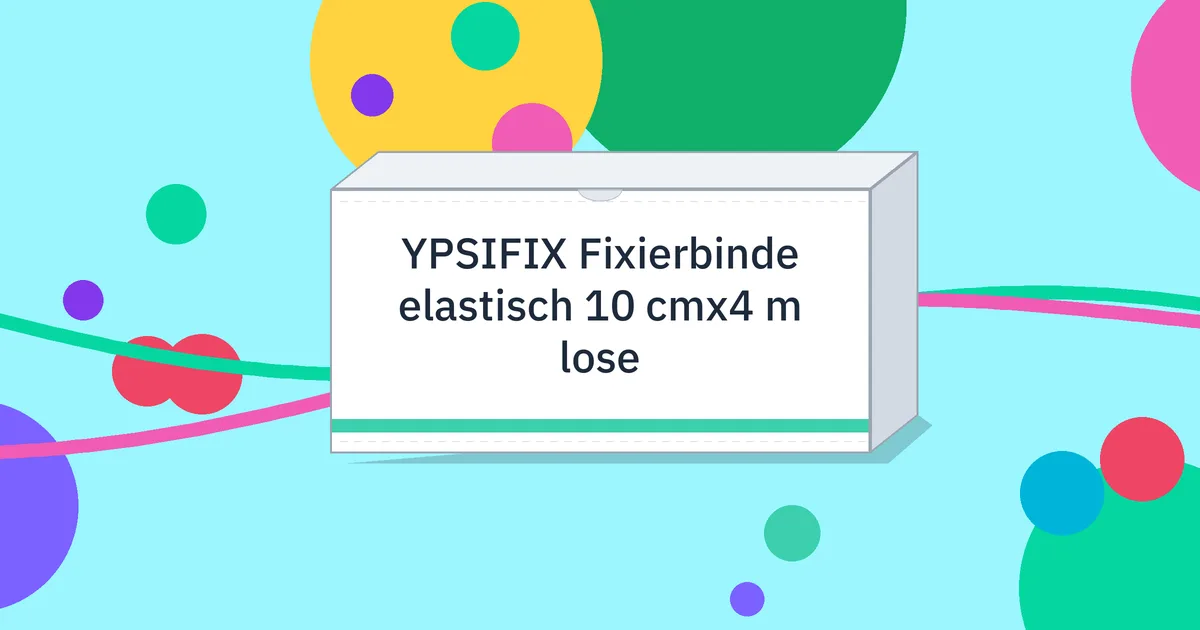 Symbolbild: Packung mit der Aufschrift YPSIFIX Fixierbinde elastisch 10 cmx4 m lose (PZN 12603353) – Verfügbarkeit und Bezug in Apotheken in Frankfurt am Main