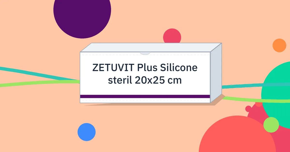 Symbolbild: Packung mit der Aufschrift ZETUVIT Plus Silicone steril 20x25 cm (PZN 16512067) – Verfügbarkeit und Bezug in Apotheken in Frankfurt am Main
