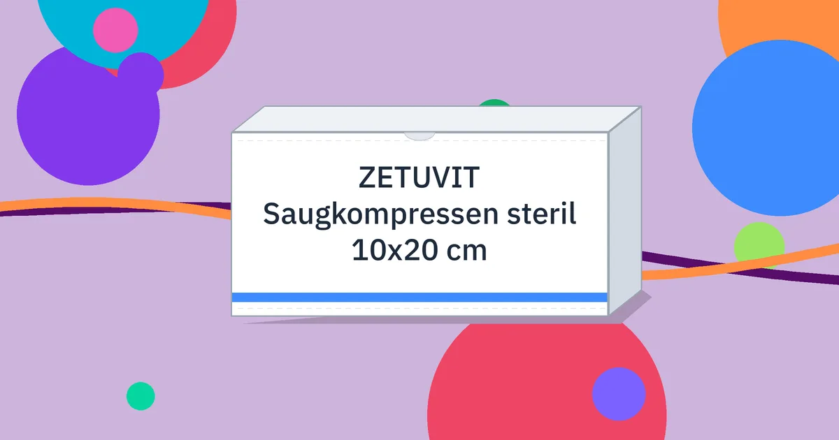 Symbolbild: Packung mit der Aufschrift ZETUVIT Saugkompressen steril 10x20 cm (PZN 12564653) – Verfügbarkeit und Bezug in Apotheken in Frankfurt am Main
