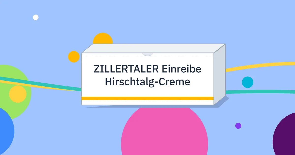 Symbolbild: Packung mit der Aufschrift ZILLERTALER Einreibe Hirschtalg-Creme (PZN 20281886) – Verfügbarkeit und Bezug in Apotheken in Frankfurt am Main