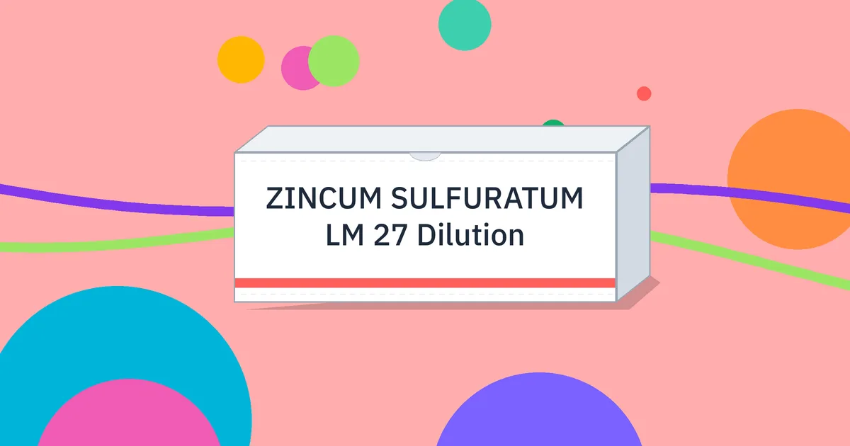 Symbolbild: Packung mit der Aufschrift ZINCUM SULFURATUM LM 27 Dilution (PZN 13299584) – Verfügbarkeit und Bezug in Apotheken in Frankfurt am Main