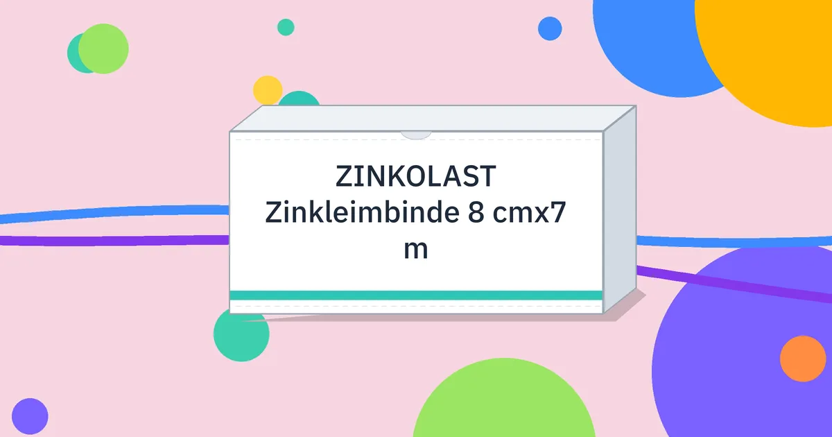 Symbolbild: Packung mit der Aufschrift ZINKOLAST Zinkleimbinde 8 cmx7 m (PZN 01585706) – Verfügbarkeit und Bezug in Apotheken in Frankfurt am Main