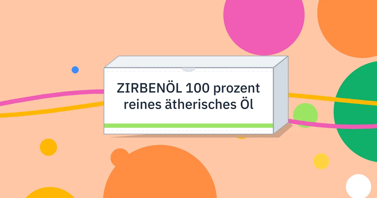 Symbolbild: Packung mit der Aufschrift ZIRBENÖL 100 prozent reines ätherisches Öl (PZN 15616422) – Verfügbarkeit und Bezug in Apotheken in Frankfurt am Main