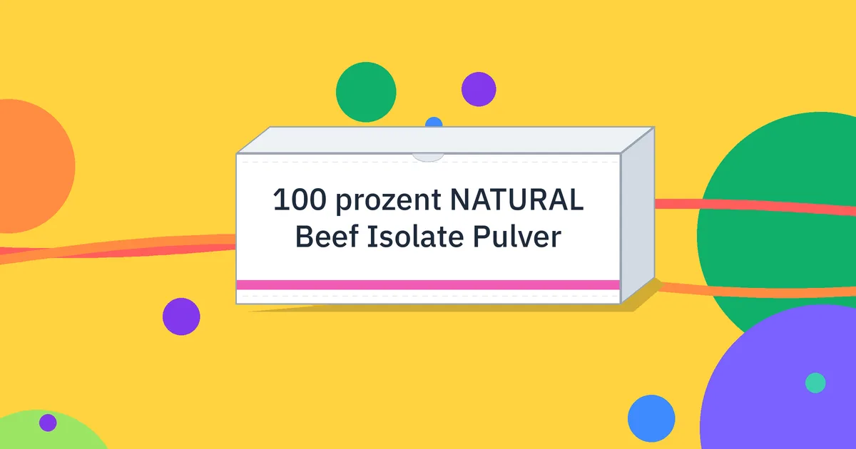 Symbolbild: Packung mit der Aufschrift 100 prozent NATURAL Beef Isolate Pulver (PZN 10218616) – Verfügbarkeit und Bezug in Apotheken in Frankfurt am Main