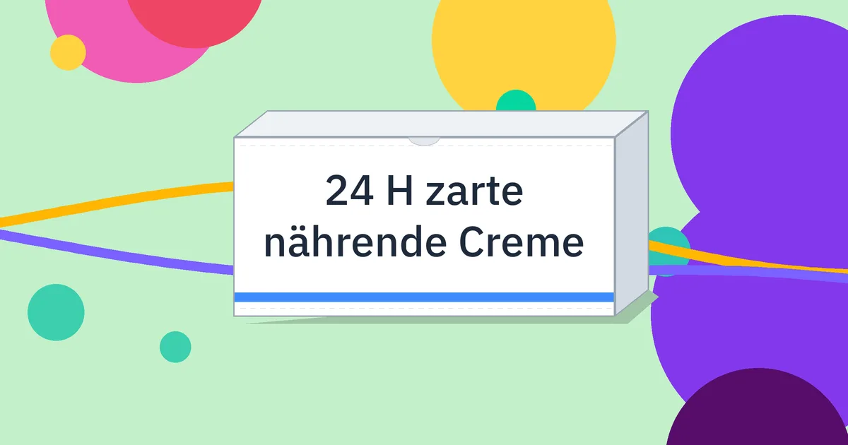 Symbolbild: Packung mit der Aufschrift 24 H zarte nährende Creme (PZN 18081766) – Verfügbarkeit und Bezug in Apotheken in Frankfurt am Main