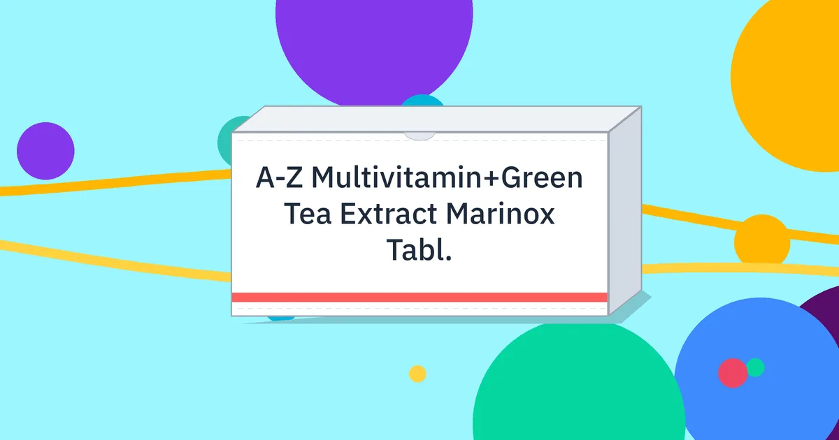 Symbolbild: Packung mit der Aufschrift A-Z Multivitamin+Green Tea Extract Marinox Tabl. (PZN 10225496) – Verfügbarkeit und Bezug in Apotheken in Frankfurt am Main