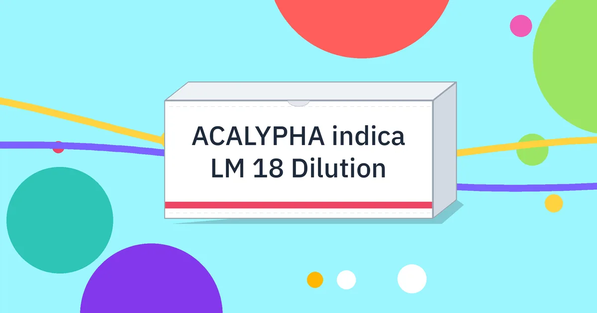Symbolbild: Packung mit der Aufschrift ACALYPHA indica LM 18 Dilution (PZN 13262517) – Verfügbarkeit und Bezug in Apotheken in Frankfurt am Main