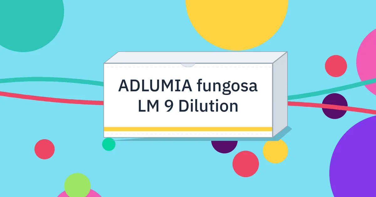 Symbolbild: Packung mit der Aufschrift ADLUMIA fungosa LM 9 Dilution (PZN 13296338) – Verfügbarkeit und Bezug in Apotheken in Frankfurt am Main