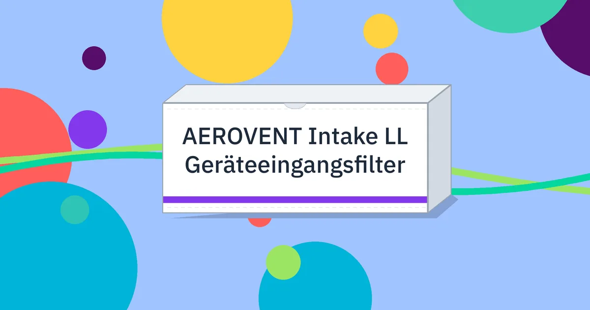 Symbolbild: Packung mit der Aufschrift AEROVENT Intake LL Geräteeingangsfilter (PZN 01076287) – Verfügbarkeit und Bezug in Apotheken in Frankfurt am Main