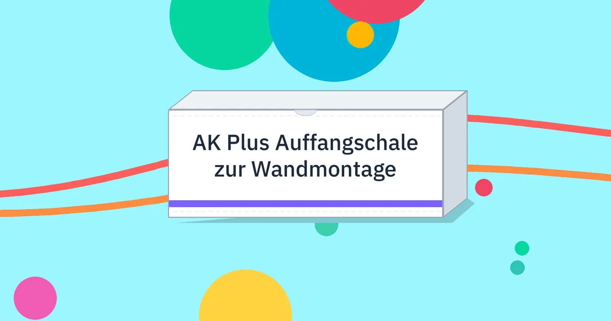 Symbolbild: Packung mit der Aufschrift AK Plus Auffangschale zur Wandmontage (PZN 16321893) – Verfügbarkeit und Bezug in Apotheken in Frankfurt am Main