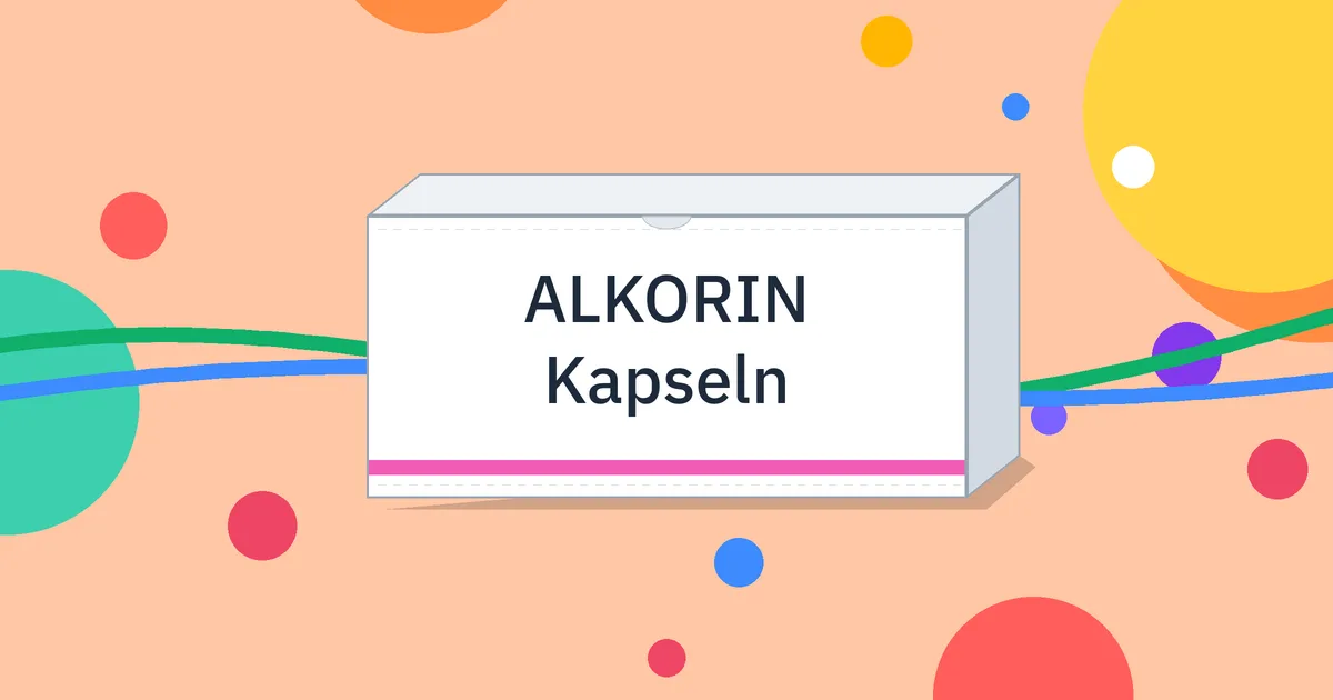 Symbolbild: Packung mit der Aufschrift ALKORIN Kapseln (PZN 19897777) – Verfügbarkeit und Bezug in Apotheken in Frankfurt am Main