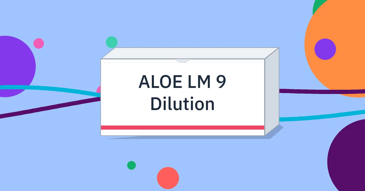 Symbolbild: Packung mit der Aufschrift ALOE LM 9 Dilution (PZN 12757493) – Verfügbarkeit und Bezug in Apotheken in Frankfurt am Main