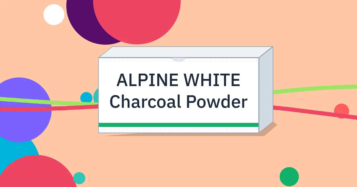 Symbolbild: Packung mit der Aufschrift ALPINE WHITE Charcoal Powder (PZN 16835592) – Verfügbarkeit und Bezug in Apotheken in Frankfurt am Main