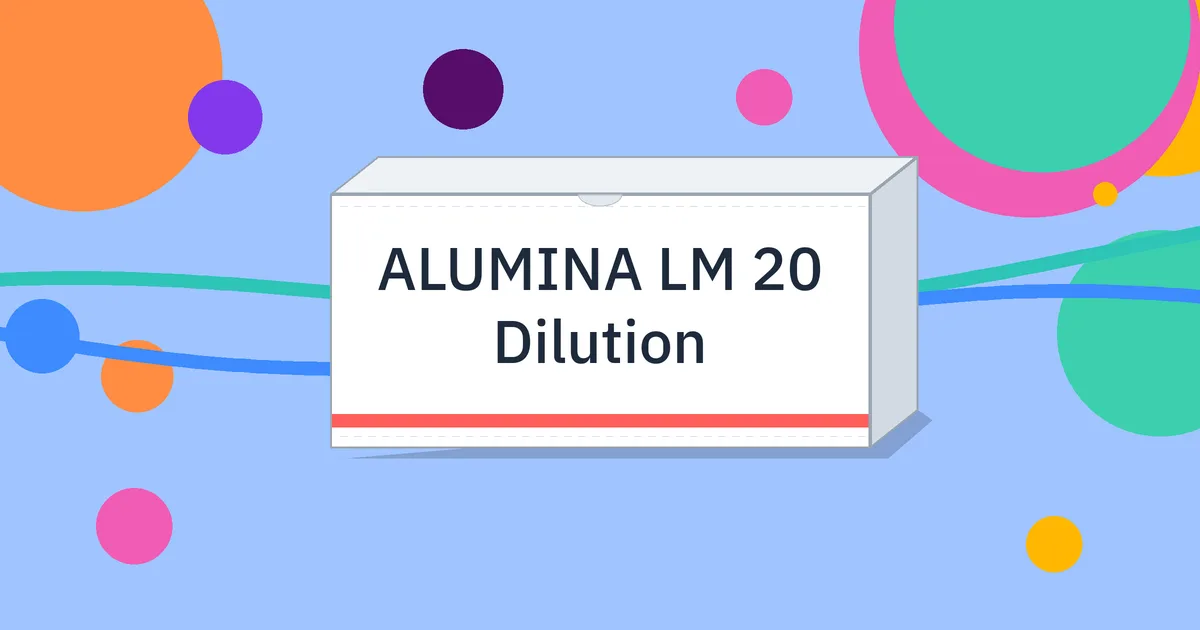 Symbolbild: Packung mit der Aufschrift ALUMINA LM 20 Dilution (PZN 12758529) – Verfügbarkeit und Bezug in Apotheken in Frankfurt am Main