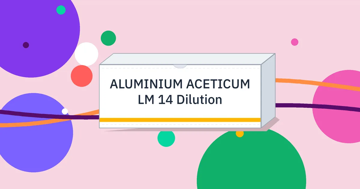 Symbolbild: Packung mit der Aufschrift ALUMINIUM ACETICUM LM 14 Dilution (PZN 13316265) – Verfügbarkeit und Bezug in Apotheken in Frankfurt am Main