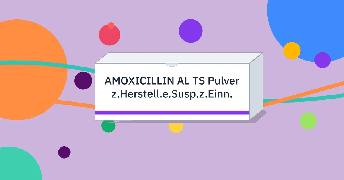 Symbolbild: Packung mit der Aufschrift AMOXICILLIN AL TS Pulver z.Herstell.e.Susp.z.Einn. (PZN 09424428) – Verfügbarkeit und Bezug in Apotheken in Frankfurt am Main
